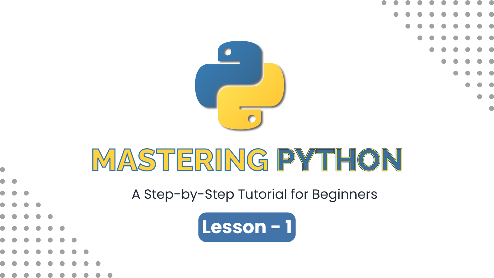 Lesson 1: Introduction to Python - HQL EduTech